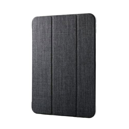 iPad 11インチ(A16)/10.9インチ(第10世代)/フラップケース/薄型軽量/ファブリック/背面クリア/2アングル/ブラック ■どんなシーンにも使いやすいファブリック生地を採用！軽さを重視する人におすすめの極限まで薄さにこだわった...