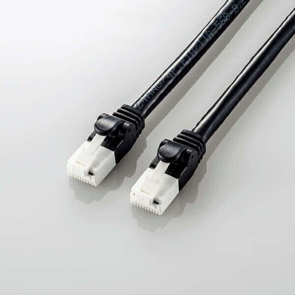 LANケーブル/CAT6A準拠/爪折れ防止/3.0m/ブラック ■Cat6A準拠LANケーブルのスタンダードタイプです。 ■屈曲に対する耐久性が高い素材のコネクターを採用し、ツメが折れにくいLANケーブルです。 ※1000回の屈曲検査に合格...