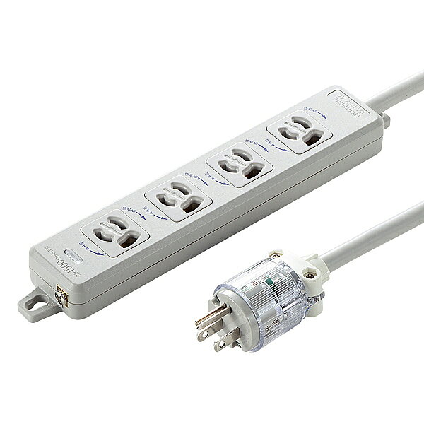 医用接地プラグ付き電源タップ（3P・4個口・ホワイト・3m） 詳細スペック 電気用品安全法(本体)適合 電気用品安全法(付属品等)付属品等無し 電気用品安全法(備考)配線器具