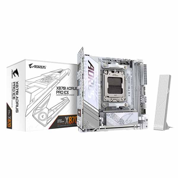 GIGABYTE X870I AORUS PRO ICE 最新AMD Ryzen 9000 シリーズ CPU対応、Mini-ITXサイズモデル [特徴] ・DDR5 対応最大 8800MT/s ・AMD Socket AM5：AMD Ryz...