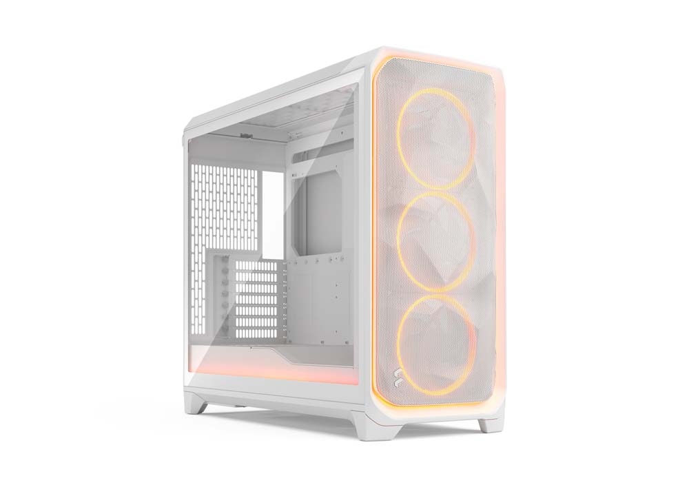 エアフローを重視した角形メッシュのフロントデザイン。高機能RGBライティングとアンビエント照明を備えたフルタワー型PCケースです。カスタマイズ性に優れたAdjust Pro Hubを搭載し、ビルド体験を次のレベルへ引き上げます。 [特徴] ...