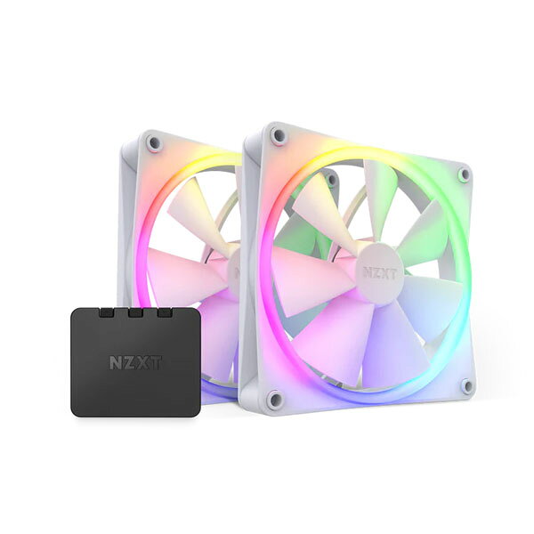 F140 RGBファン2個とRGBコントローラーのセットです。F140ファンはエアフロー重視の設計を採用しており、エアフローと静圧の理想的なバランスを提供します。ファンスピードとライティング効果のコントロールはNZXT CAMに対応していま...