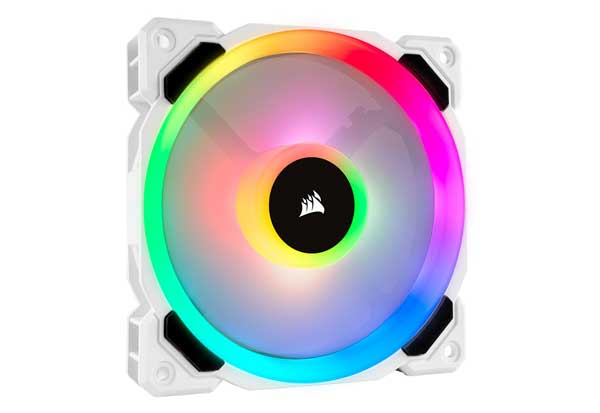 鮮やかなライティングを実現するRGB LEDを搭載。静音性とパフォーマンスに優れた120mm径ファン [特徴] ・鮮やかなライティングを実現するRGB LEDを搭載 ・iCUE対応デバイスとライティングの同期が可能 ・高い静音性を実現する1...