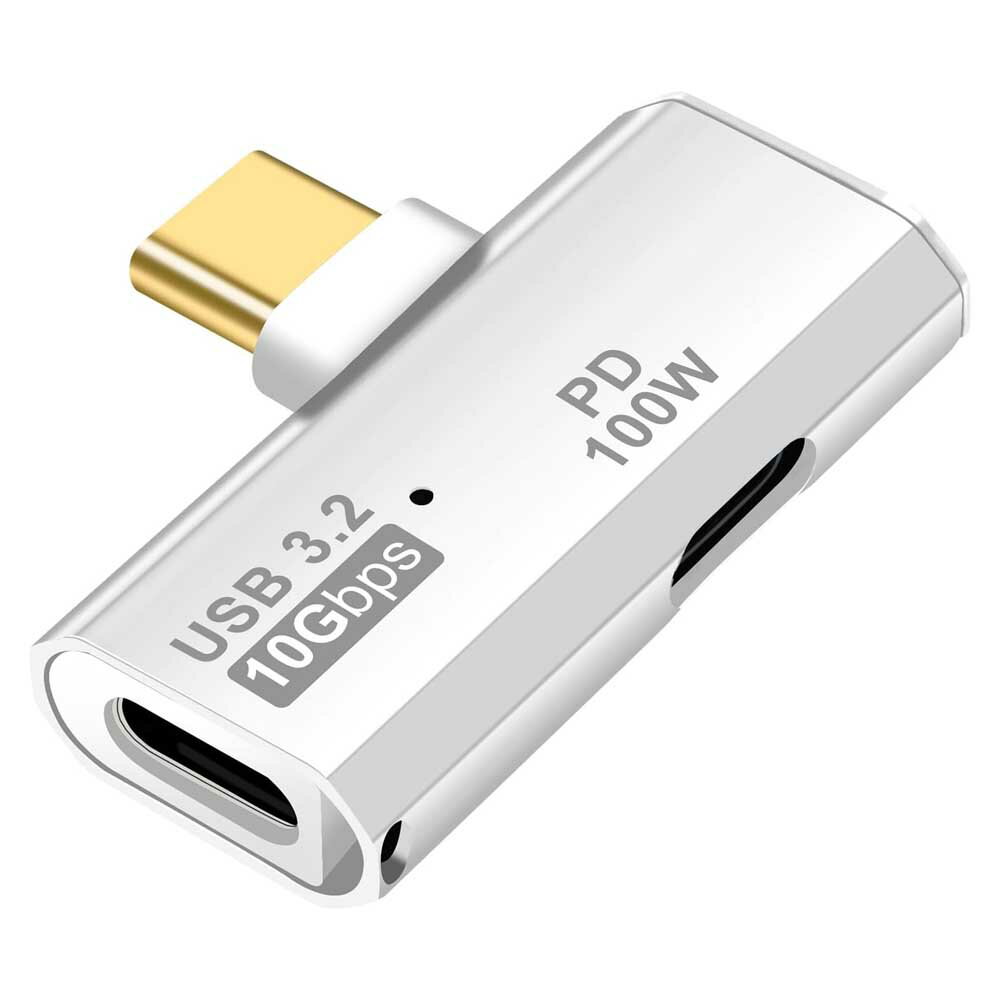 【送料無料】2in1 Type-C変換アダプター USB 3.2 Type-C+PD100W充電 2ポートコンバーター 10Gbps高速データ転送 OTG機能対応 スマートフォン、タブレット、ノートパソコンなどに最適ヘッドフォンアダプターP...