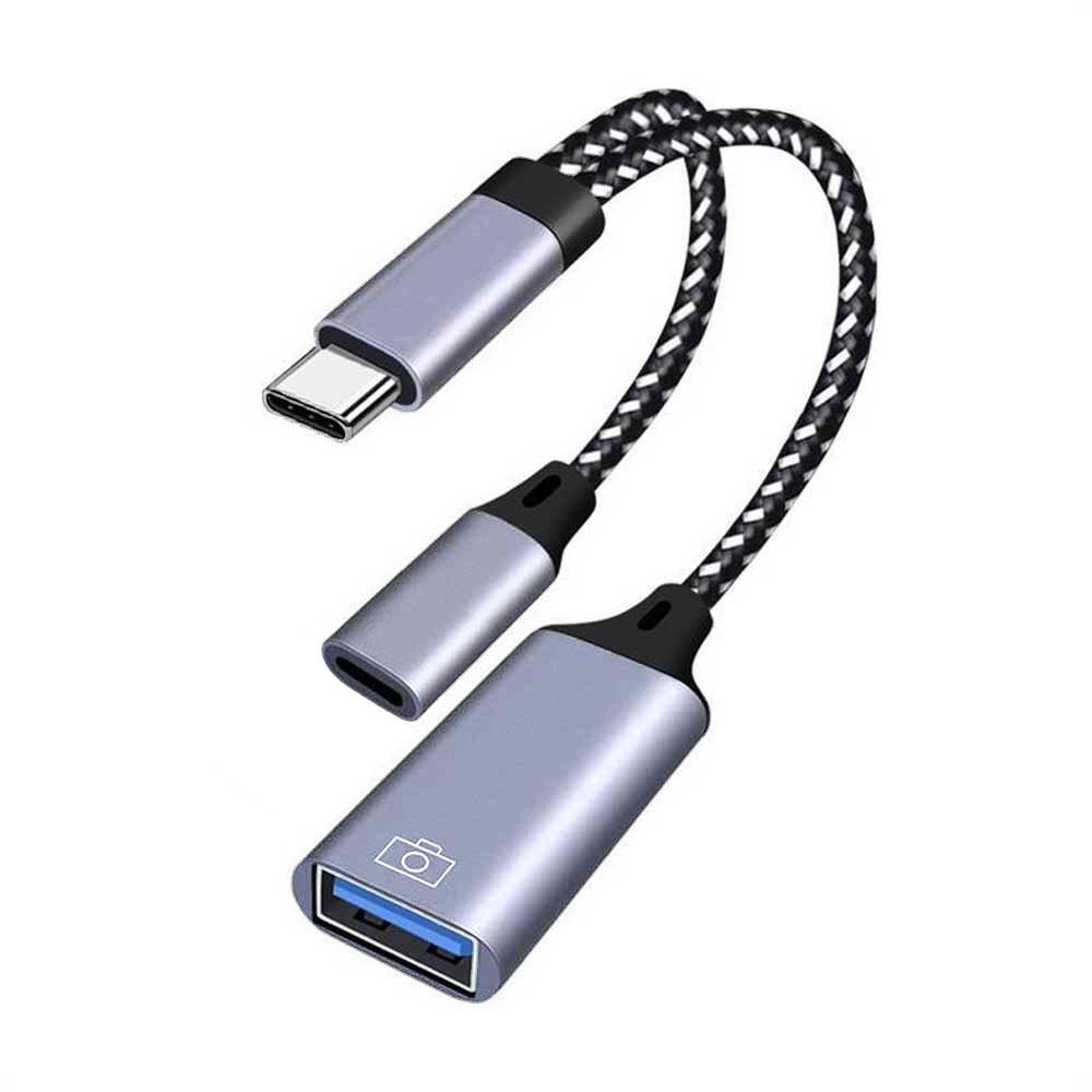 【送料無料】USB-C 1 TO 2 USB-A 3.0 / USB-C 充電アダプタ オスメス タイプC 二股 OTG 変換アダプタ 高速充電 データ転送しながら充電 商品説明 【USB CからUSB-A / USB-C スプリッタ】2 ...