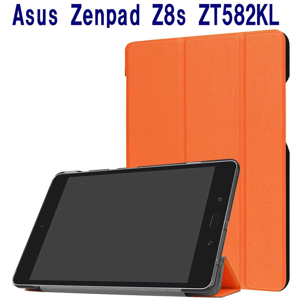 Asus Zenpad Z8s ZT582KL専用ケース　三つ折　カバー　薄型　軽量型　スタンド機能　高品質PUレザーケース☆全13色 商品説明 ケース外皮は高品質PUレザーを使用しております、ケース内側素材は高級フェイクスウェード（レンズ...