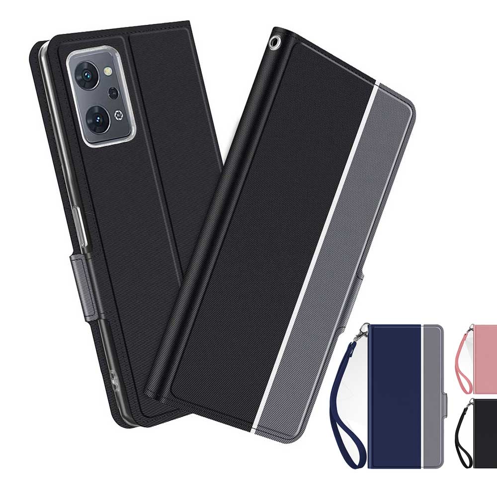 【送料無料】OPPO Reno9 A / Reno7 A OPG04 ケース OPPO Reno11 Aカバー スマホケース 手帳型 ツートンカラー ストラップ付 マグネット 定期入れ ポケット シンプル ワイモバイル リノ セブンエー リ...