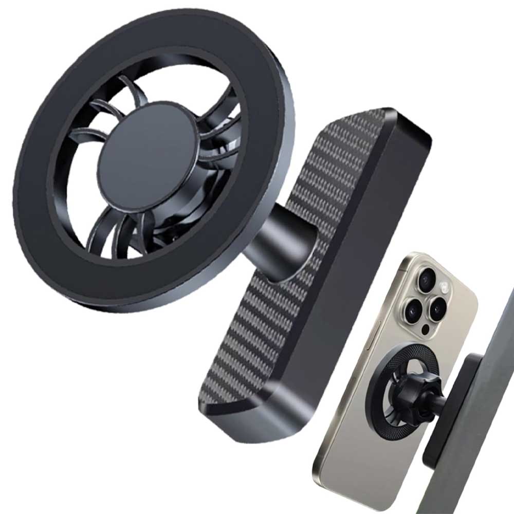 【送料無料】マグネット式スマホホルダー MagSafe対応 N52磁石（ヘッド18個＋ベース8個）360°ボールジョイント 角度調整 冷蔵庫/キッチン/ジム/ゴルフカート 金属リング付 iPhone12/13/14それ以降 Android全...