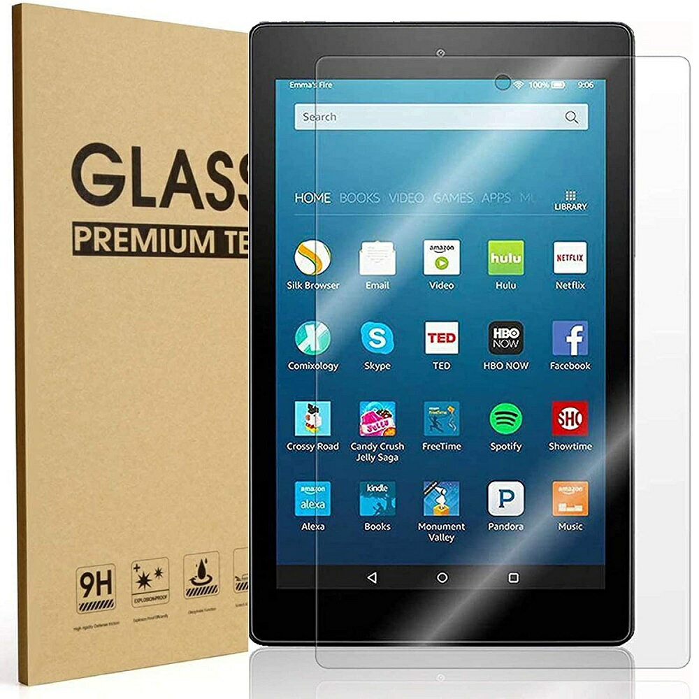 【送料無料】Amazon Fire HD10 2019/2017 強化ガラス 液晶保護フィルム ガラスフィルム 耐指紋 撥油性 表面硬度 9H 業界最薄0.3mmのガラスを採用 2.5D ラウンドエッジ加工 商品説明 強化ガラス 保護フィル...