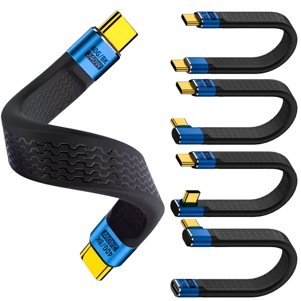 【送料無料】USB-C 40Gbps 240w 延長ケーブル PD急速充電 40Gbps高速データ転送 折り曲げ可能 差し込みにくいUSBポートの延長 形状多数 USB-Cポート搭載のスマホ/ タブレット/ノートパソコン等に対応 商品説明 ...