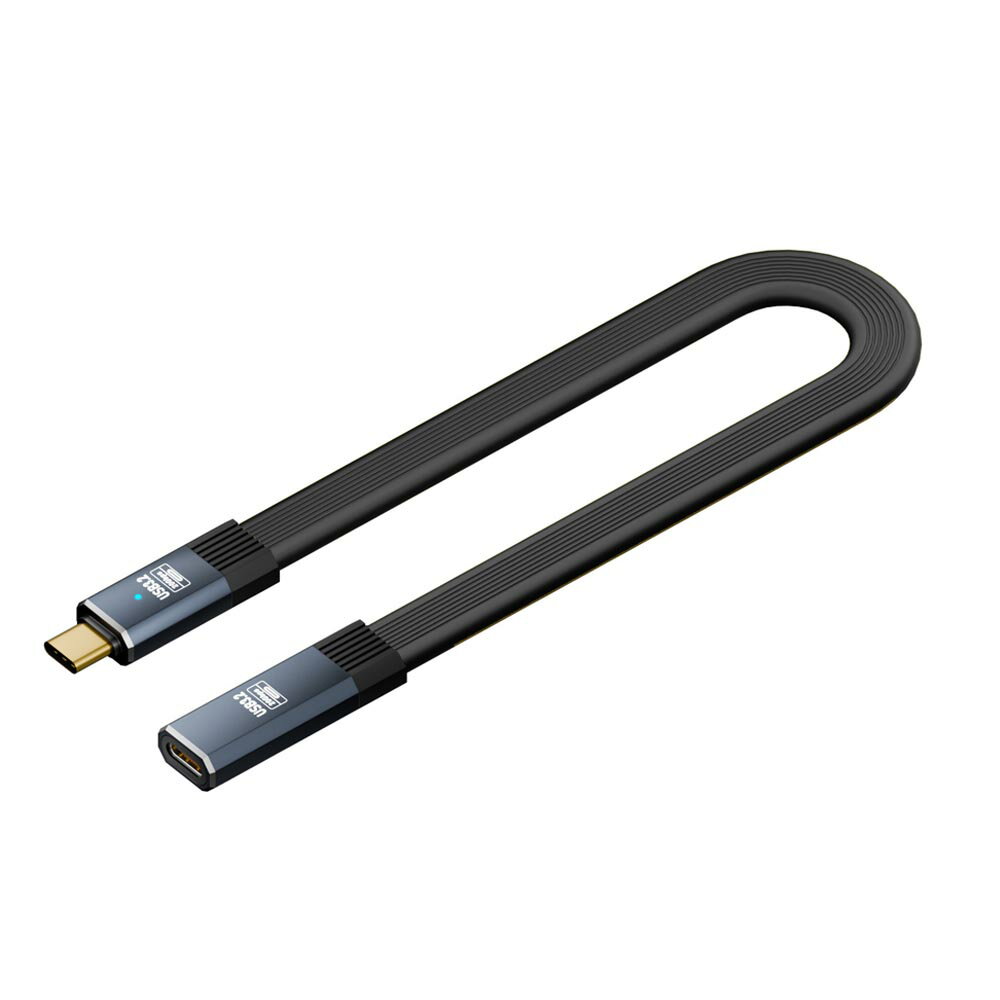 【送料無料】USB-C 3.2 (Gen2) 20Gbps 8K 60Hz 100w 延長ケーブル PD急速充電 20Gbps高速データ転送 折り曲げ可能 フラット&フレキシブル設計 差し込みにくいUSBポートの延長 形状多数 USB-Cポ...