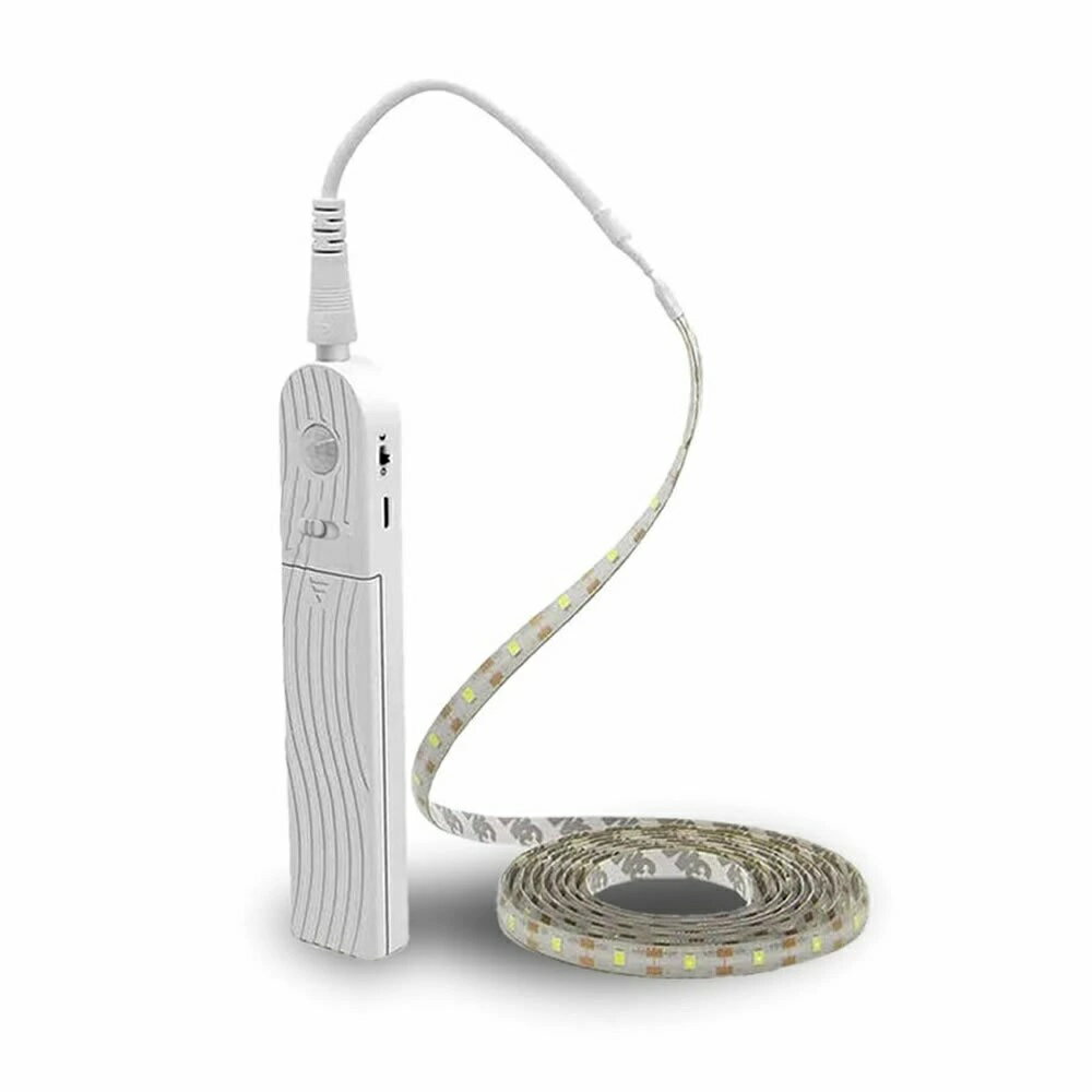 LEDテープライト2m巻き +センサー感知器 長寿命で環境かつ人にもやさしいLEDテープライト 装飾照明、間接照明、サイン照明など 何にでも使える万能器具です。 人感センサー＆手動制御 人感センサーライトで センサー範囲に入ると自動に点灯し...