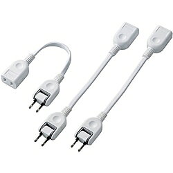 ACアダプタ用電源延長コード/2P/1個口/ホワイト/3本セット ■幅の広いACアダプタの接続に最適なACアダプタ用電源延長コードです。 ■差込口が独立しているので、隣の差込口をふさぐことなくACアダプタを接続可能です。 ■すっきりと接続で...