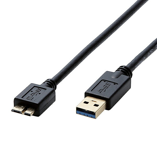 USB3.0ケーブル/A-microBタイプ/0.5m/ブラック ■USB3.0(Standard-A)端子をもつ外付け用ハードディスク録画対応テレビと、USB3.0(micro-B)端子を持つ外付けハードディスクドライブなどの機器を接続で...