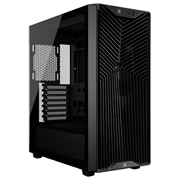 ミドルタワー型PCケース 3200D RS Mid-Tower Black 広い内部空間と3基のRS120ファンを備えたミドルタワーPCケース ブラックモデルです。最大9基の120mmファンや360mmラジエーターに対応し、効率的な冷却と組...