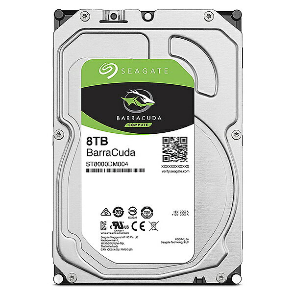 Seagate BarraCuda 3.5 8TB 内蔵HDD メーカー2年保証 SATA 6.0Gb/s 256MB 5400rpm ST8000DM004 ○沖縄 離島は別途送料必要○1年間代理店保証○代理店保証終了後はメーカー保証準拠...