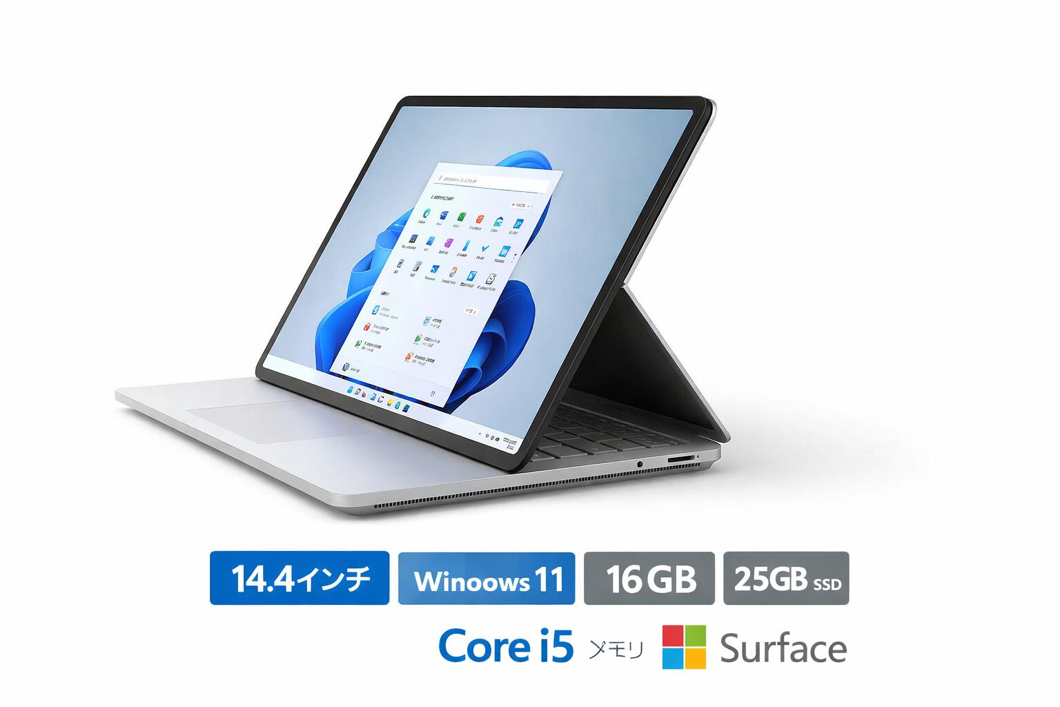 商品メーカー 展示品　ノートパソコン マイクロソフト Surface Laptop Studio 9T8-00018 14.4型 Core i5 11300 SSD256GB メモリ16GB Office Windows 11 タッチパネル...