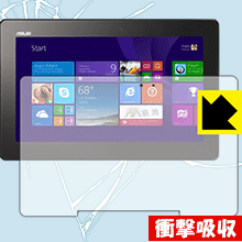 ※対応機種 : ASUS TransBook T100TAシリーズ※写真はイメージです。特殊素材がしっかりと衝撃を吸収し、機器へのダメージをやわらげ、液晶画面をキズや衝撃から守ることができる『衝撃吸収保護フィルム』です。 ●衝撃を吸収して機...