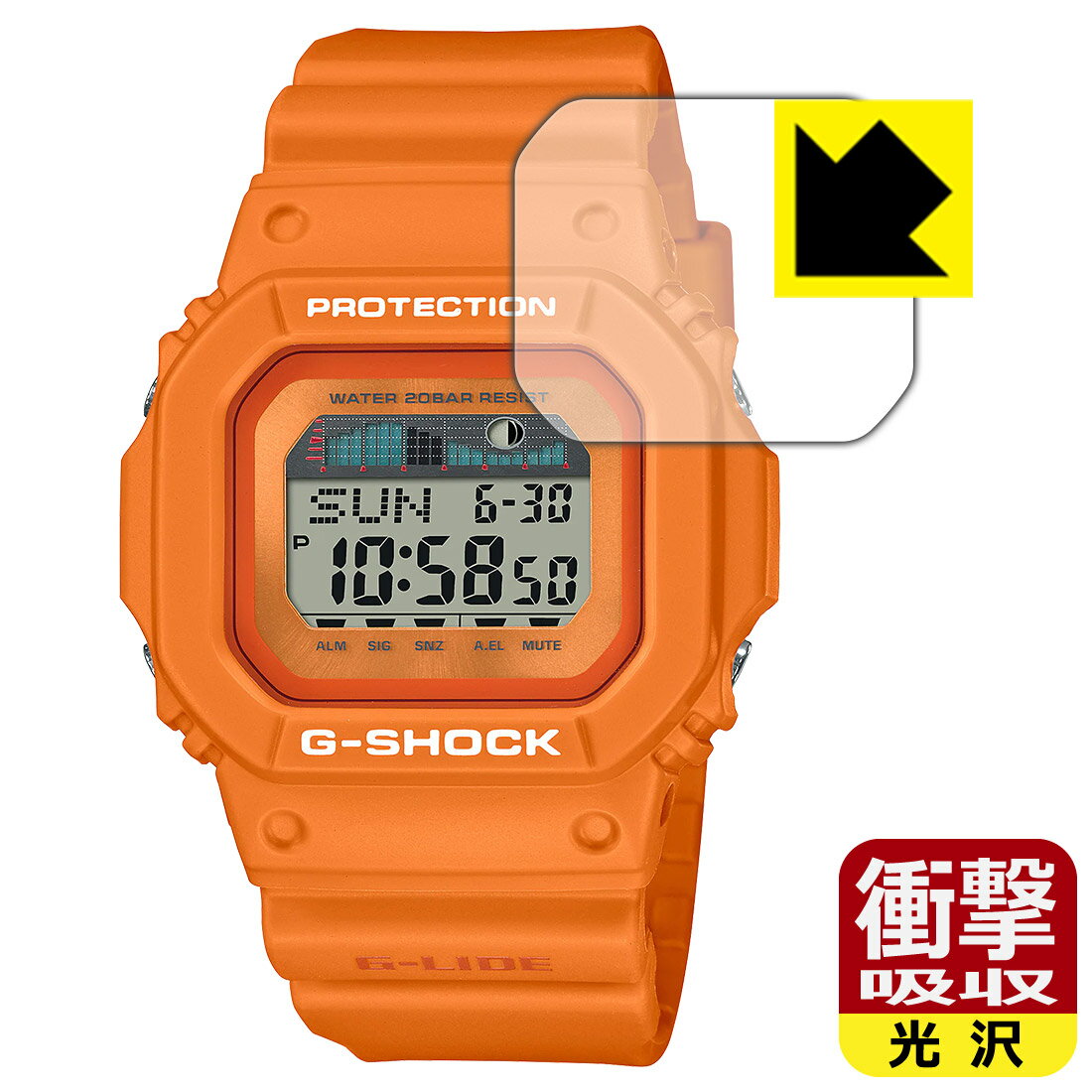 ●対応機種 : CASIO G-SHOCK G-LIDE GLX-5600シリーズ専用の商品です。●製品内容 : 画面用フィルム1枚・クリーニングワイプ1個●特殊素材の衝撃吸収層が外部からの衝撃を吸収し、機器へのダメージをやわらげます。●安...
