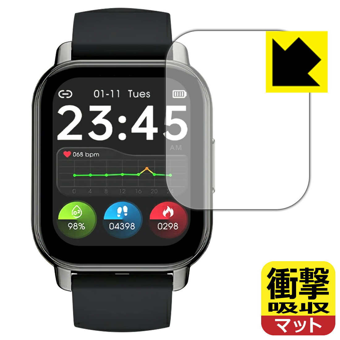 ●対応機種 : スマートウォッチ P5専用の商品です。●製品内容 : 画面用フィルム1枚・クリーニングワイプ1個●※この機器は周辺部が曲面となったラウンド仕様のため、保護フィルムを端まで貼ることができません。(表示部分はカバーしています)　...