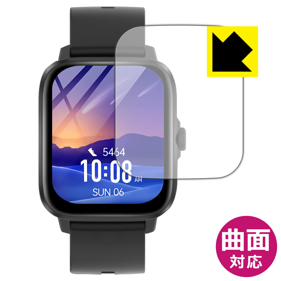 ●対応機種 : スマートウォッチ DT102専用の商品です。●製品内容 : 画面用フィルム1枚・クリーニングワイプ1個●素材はTPU(熱可塑性ポリウレタン)を採用。一般的な保護フィルムでは貼りつかなかった曲面に対応し、機器の端までしっかりと...