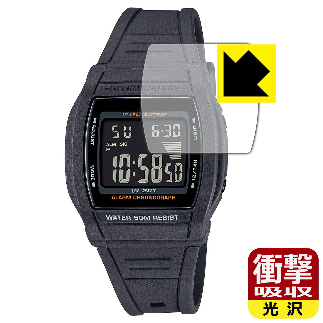 対応機種●対応機種 : カシオ スタンダード W-201専用の商品です。●製品内容 : 画面用フィルム1枚・クリーニングワイプ1個●特殊素材の衝撃吸収層が外部からの衝撃を吸収し、機器へのダメージをやわらげます。『衝撃吸収(光沢)の保護フィル...