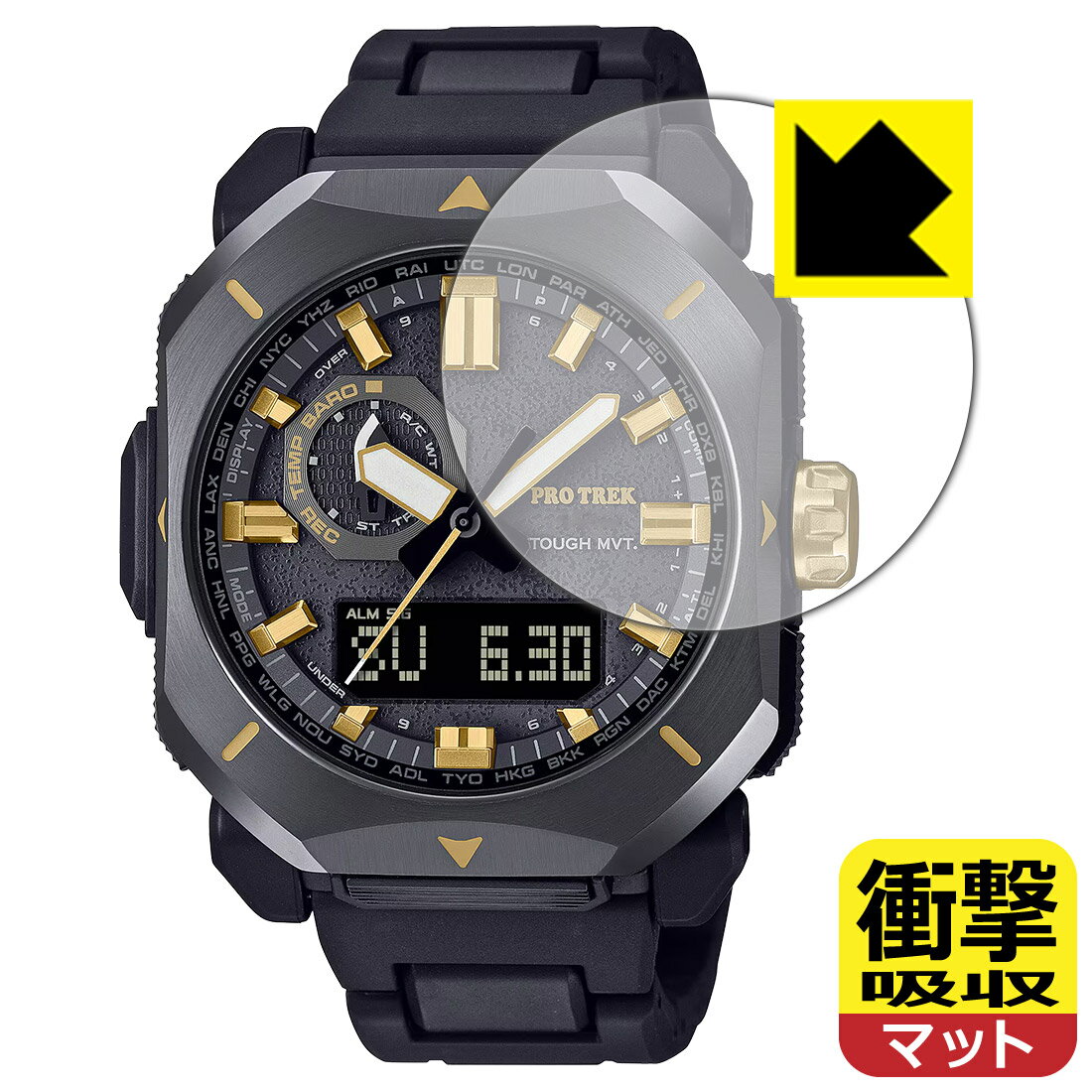 対応機種●対応機種 : CASIO PRO TREK CLIMBER LINE PRW-6900シリーズ専用の商品です。●製品内容 : 風防用フィルム1枚・クリーニングワイプ1個●特殊素材の衝撃吸収層が外部からの衝撃を吸収し、機器へのダメー...