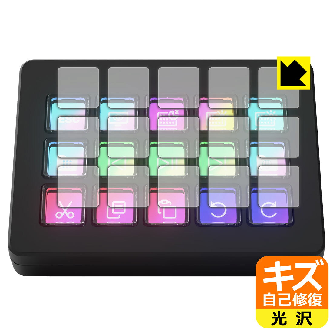 対応機種●対応機種 : Elgato STREAM DECK SCISSOR KEYS (LCDキー用) 専用の商品です。●製品内容 : LCDキー用フィルム1セット・クリーニングワイプ1個●特殊なキズ自己修復層が細かなキズを修復！傷がつい...