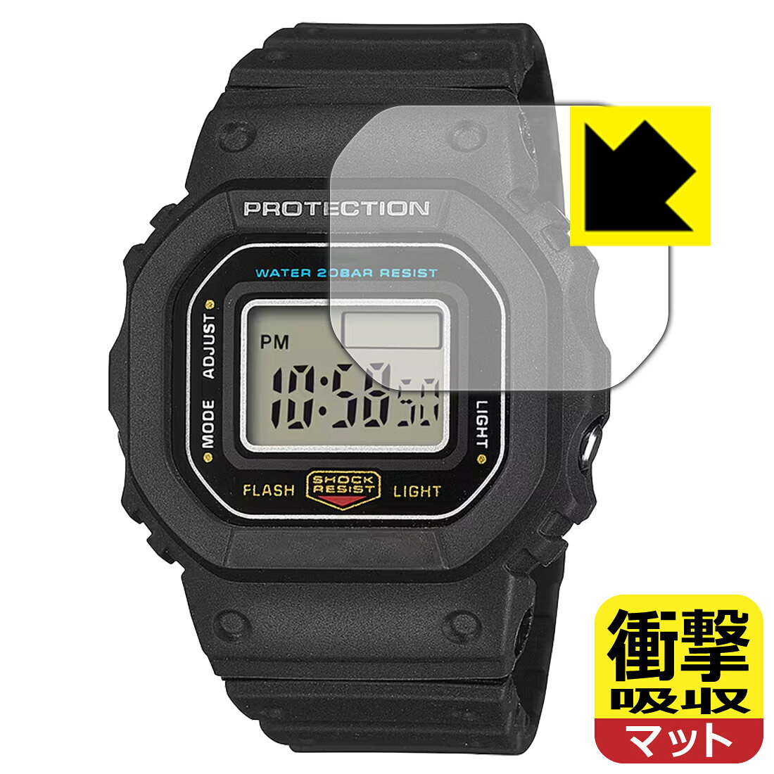 対応機種●対応機種 : CASIO G-SHOCK nano DWN-5600 シリーズ 専用の保護フィルムです。●製品内容 : 風防用フィルム1枚・クリーニングワイプ1個●特殊素材の衝撃吸収層が外部からの衝撃を吸収し、機器へのダメージをや...