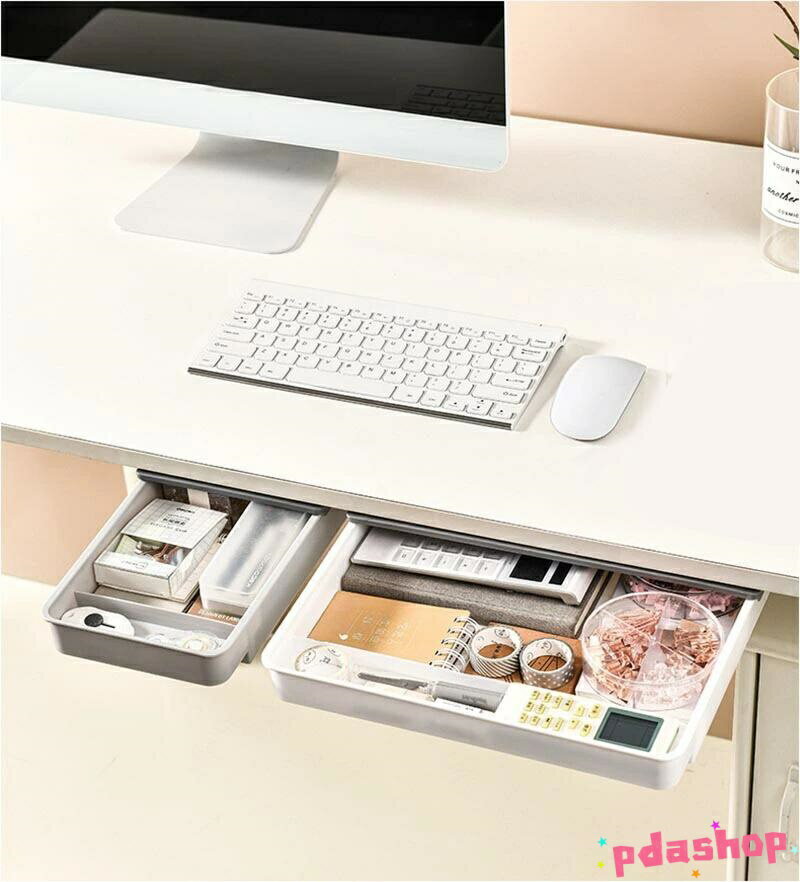 ▲便利な小物収納製品で、必要な所に設置すれば、デッドスペースでも綺麗に整理され、失くしやすい小物なども簡単に見つけることができます。 ▲テーブルや棚下の隙間やデッドスペースが活用できる取付式引出しです。デスクや机下に隠せるタイプとなっており...