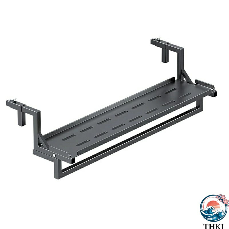 「1〜17cmの手すりに適合」：バーテーブル上部のネジノブを調整することで、このベランダ テーブルは1〜17cmの手すりに適合します。そのため、壁や四角い手すり、丸い手すりなどに簡単に掛けることができます。 &nbsp;「屋外用に作られてい...