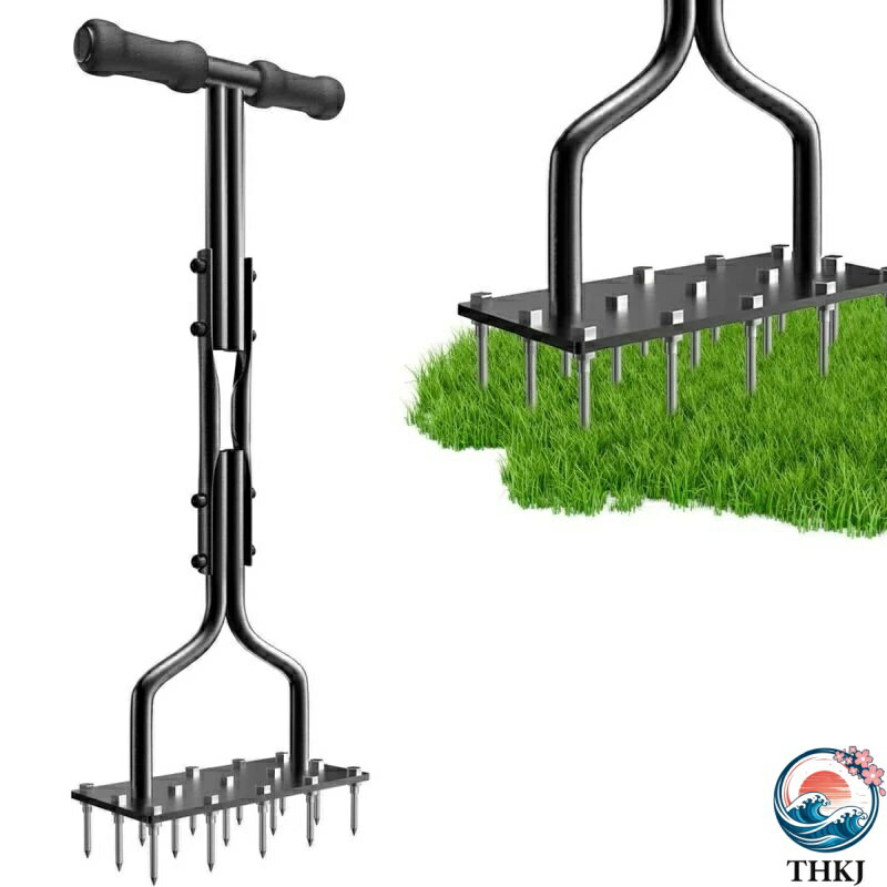 ? プロのグレード構造：15スパイクエアレーターは、錆びにくいコーティングを備えた2mm合金スチールコアを備えています。溶接フリーのUフレームは、人間工学に基づいたフォームハンドルとアンチスリップフットプレートによって強化される耐久性を保証...