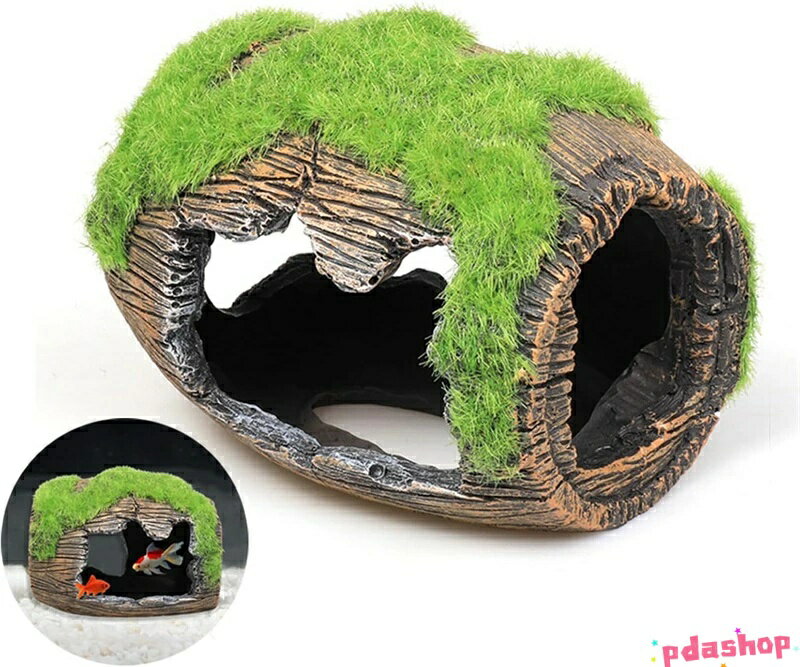 高品質な樹脂素材で作られており、環境に優しく魚や水質に無害です。耐久性に優れ、長期間使用しても腐敗や変色、藻の発生を防ぎます。安全で安心なアクアリウム装飾です。 壊れたワイン樽のデザインと苔の装飾が特徴です。水槽やアクアリウムに自然な美しさ...