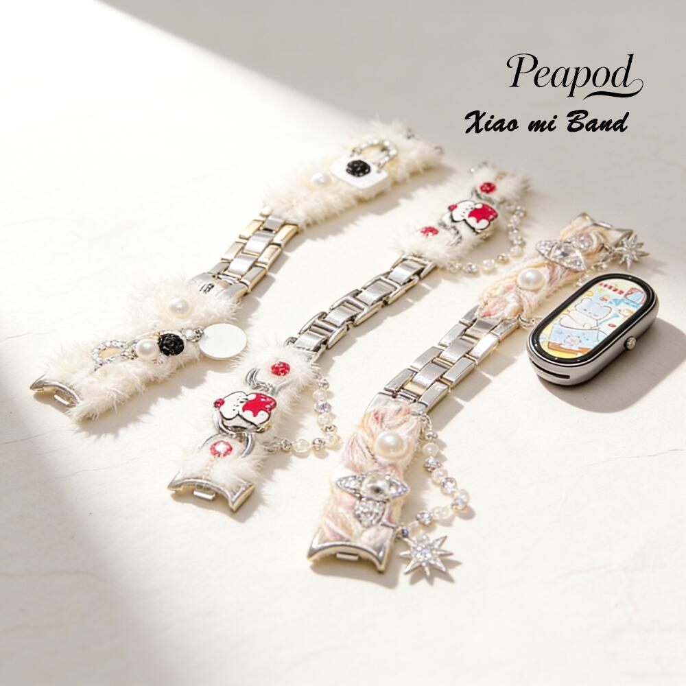 「華やかさを手元に」ハイセンスな金属合金交換バンド「手首に輝きを、毎日をもっと素敵に。」1. 金属合金の上質な仕上げ高品質な金属合金を使用しており、長時間の使用でも安心。耐久性にも優れ、毎日使える実用的なデザインです。2. パールとラインス...