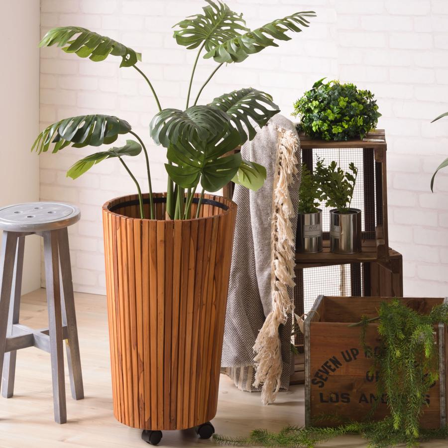 ●観葉植物をセンス良くおしゃれに飾る。 ●インテリア性にこだわったグリーンベース。 ●植物の表情や印象を手軽に変えることができます。 ●表情が豊かで高級木材として人気のある天然木（チーク）を使用。さりげなくも個性的な雰囲気を演出してくれます...