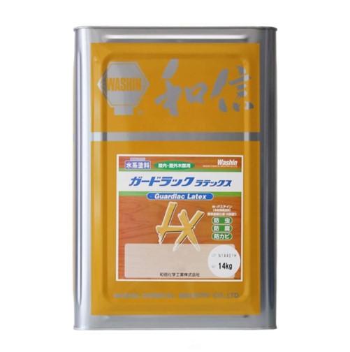 製品仕様 商品名 浸透タイプ 木材保護塗料 ガードラックラテックス W・Pステイン ワインブラウン LX-4 14Kg缶 【和信化学工業株式会社】 内容量1缶 /14Kg 色LX-4：ワインブラウン 使用量（kg／平方m）0.1（kg／平方...