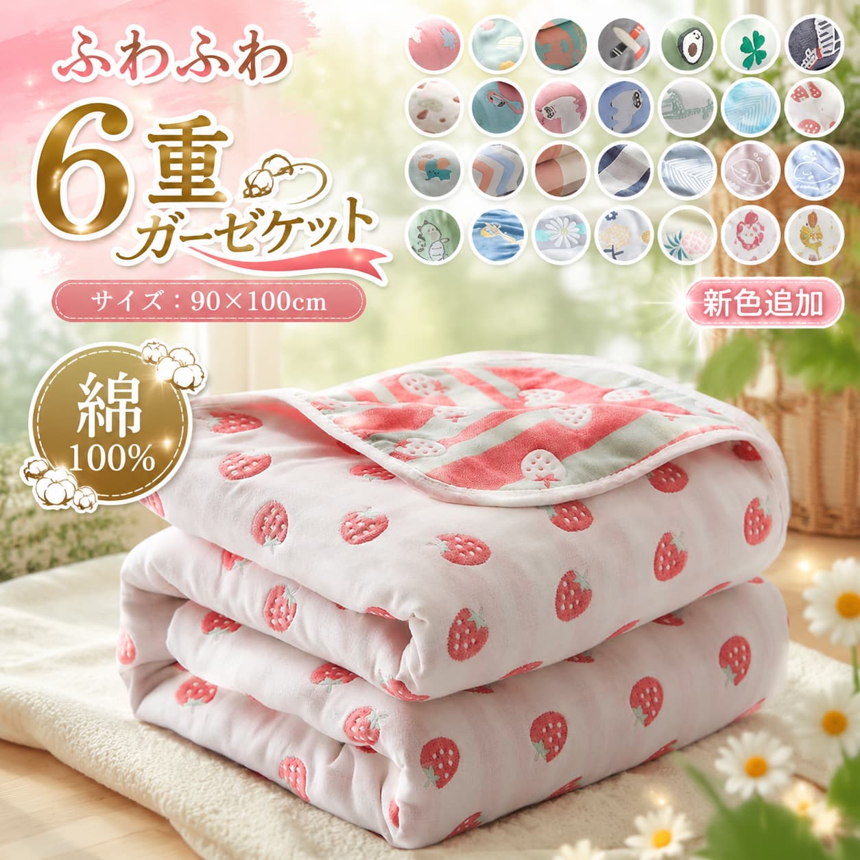六重タオルケット 肌掛け ひざ掛け 綿 ガーゼケット バスタオル 吸湿性 かわいい ケット 夏 軽量 コットン ひんやり 接触冷感 洗える ミニサイズ 子供用 90×100cm タオルケット ガーゼ 掛け ふわふわ
