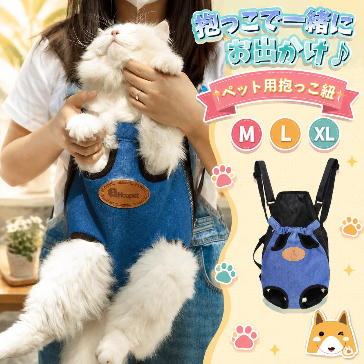 ペット用 猫用 キャリーバッグ リュック 抱っこひも ペットスリング 抱っこ紐 キャリーバッグ ネコ 猫 ペット用品 2way ネコ用