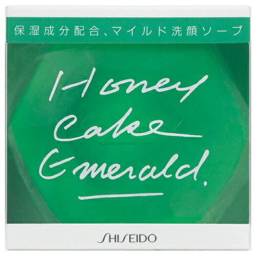HONEY CAKE Emerald.　保湿成分がたっぷり含まれた透明洗顔石けん保湿成分がたっぷり含まれた、マイルドな洗いあがりの洗顔料です。クリーミーな泡が肌の汚れをきれいに落とし、洗顔後の肌をなめらかにします。上品で落ち着いたひかえめな...