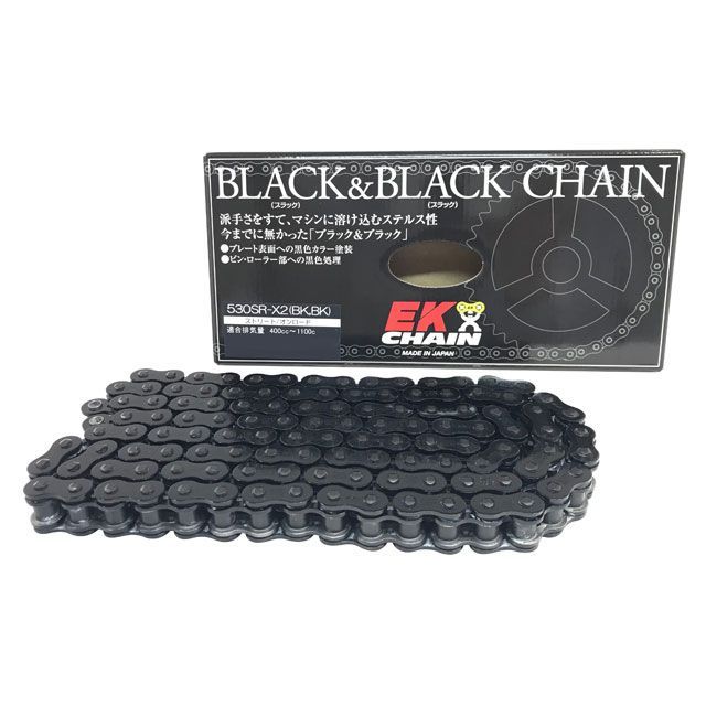 ●メーカー名：江沼チェーン / EKチェーン(イーケーチェーン)●商品名：ブラック＆ブラック チェーン 530SR-X2（BK/BK） MLJ●リンク数 140L●メーカー品番：JAN_4571291809611●JANコード：457129...