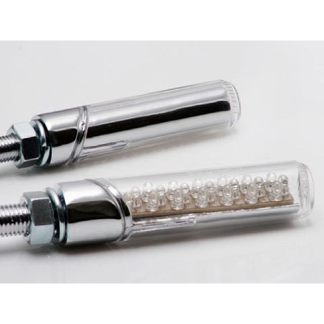 ●メーカー名：スターテック / STARTECH●商品名：汎用LED円柱形ミニランプロング●レンズ クリアー ボディー メッキ・レンズ：スモーク ボディー：ホワイトはこちら・レンズ：オレンジ ボディー：メッキはこちら・レンズ：オレンジ ボデ...