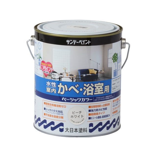 ●メーカー名：サンデーペイント / sundaypaint●商品名：水性室内かべ浴室 ピーチホワイト1600ml●メーカー品番：#260751●JANコード：4906754260751商品の保証は、メーカー保証書の内容に準じます。仕様■商品...