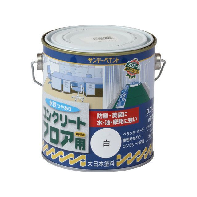 ●メーカー名：サンデーペイント / sundaypaint●商品名：水性コンクリートフロア用 白 700ml●メーカー品番：#267309●JANコード：4906754267309商品の保証は、メーカー保証書の内容に準じます。●仕様■商品サ...