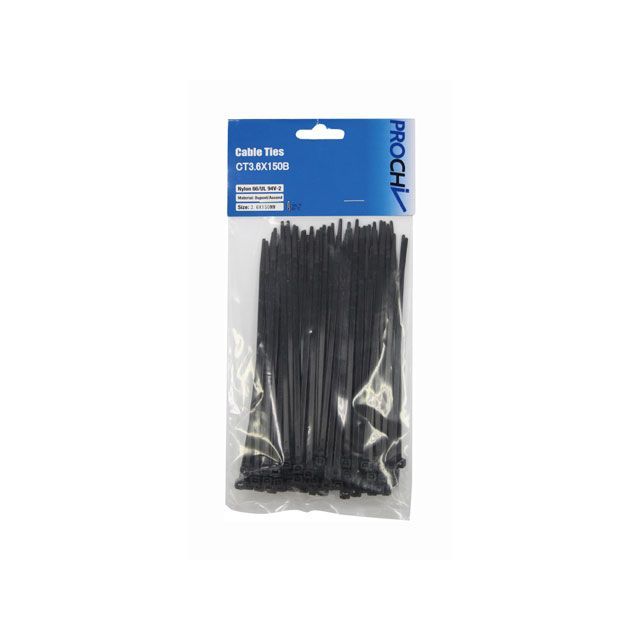 ●メーカー名：プロチ / PROCHI●商品名：CT3.6X150B 結束バンド（100pcs/set）●メーカー品番：CT3.6X150B●JANコード：4545301074382商品の保証は、メーカー保証書の内容に準じます。入数100カ...