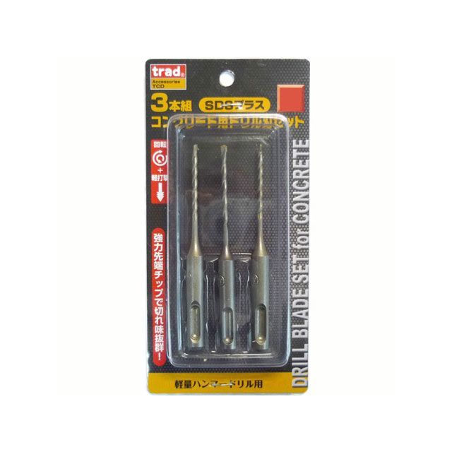 ●メーカー名：三共コーポレーション / sankyo Corporation(サンキョウコーポレーション)●商品名：trad 3本組SDSコンクリートドリル●メーカー品番：TCD-343●JANコード：4954458023035商品の保証は...