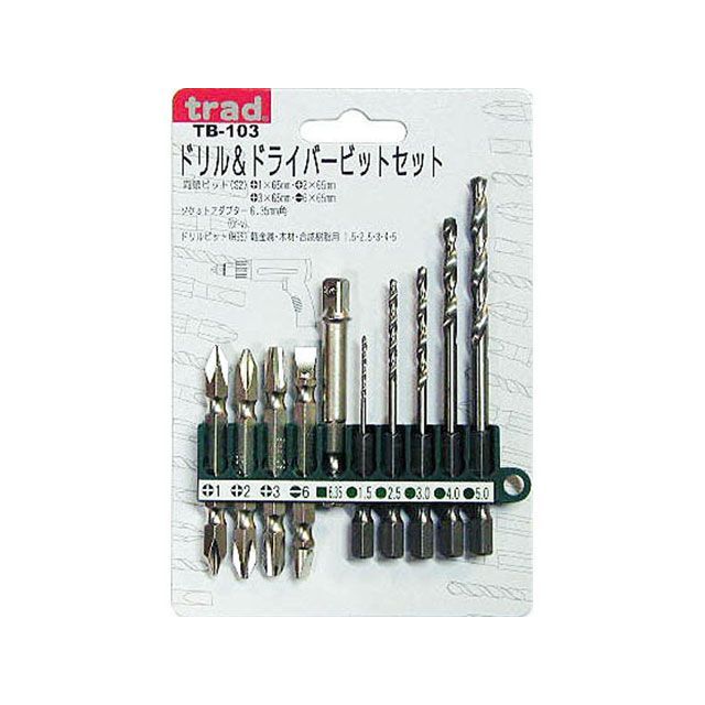 ●メーカー名：三共コーポレーション / sankyo Corporation(サンキョウコーポレーション)●商品名：trad ドリルドライバービット●メーカー品番：TB-103●JANコード：4954458973248商品の保証は、メーカー...