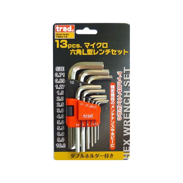 ●メーカー名：三共コーポレーション / sankyo Corporation(サンキョウコーポレーション)●商品名：trad マイクロヘクスレンチセット●メーカー品番：TMH-13●JANコード：4954458296415商品の保証は、メー...