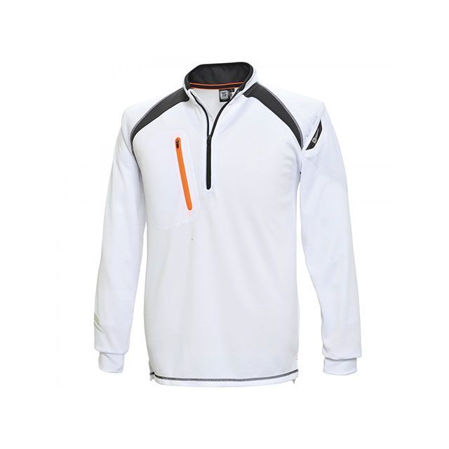 ●メーカー名：TSデザイン / TS DESIGN(ティーエスデザイン)●商品名：FLASHロングスリーブハーフジップ（ホワイト）●サイズ 5L・サイズ：SSはこちら・サイズ：Sはこちら・サイズ：Mはこちら・サイズ：Lはこちら・サイズ：LL...