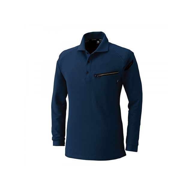 ●メーカー名：TSデザイン / TS DESIGN(ティーエスデザイン)●商品名：ワークニットロングポロシャツ（ネイビー）●サイズ M・サイズ：SSはこちら・サイズ：Sはこちら・サイズ：Lはこちら・サイズ：LLはこちら・サイズ：3Lはこちら...
