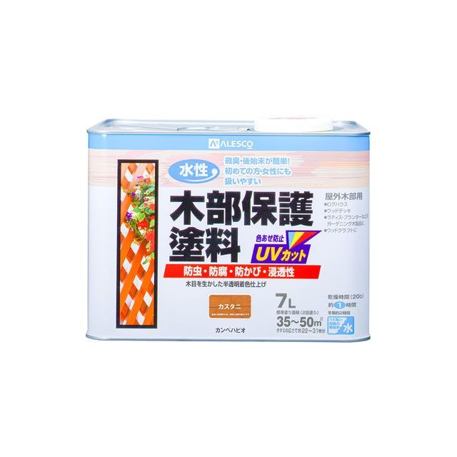 ●メーカー名：カンペハピオ / Kanpe Hapio●商品名：水性木部保護塗料 カスタニ 7L●メーカー品番：・00617653521070●JANコード：4972910056551商品の保証は、メーカー保証書の内容に準じます。仕様【塗れ...